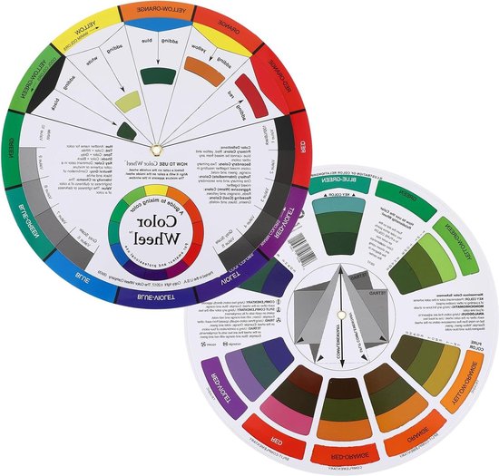 Wheel Chart for Color Mixing - Artist Creative Paint Learning Guide ...