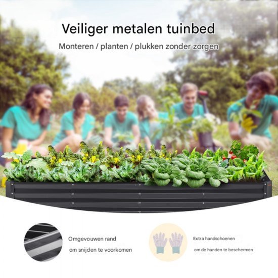 Verhoogde bloembak - plantenbak - moestuin - tuinbed - 240x120x30cm | bol