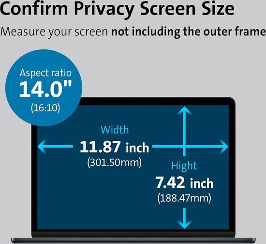 PolkaHome Privacyscherm laptop - 14 inch Privacy scherm laptop ...