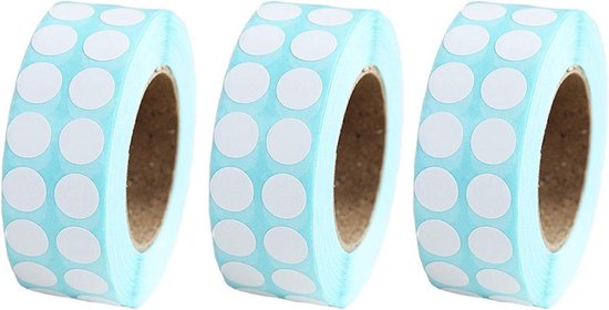 3 rolls round stickers self-adhesive labels - painting materials blank ...