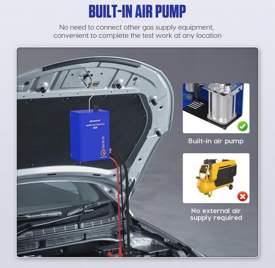 EVAP-rookmachine Autolek Detector met ingebouwde luchtpomp - 12V ...