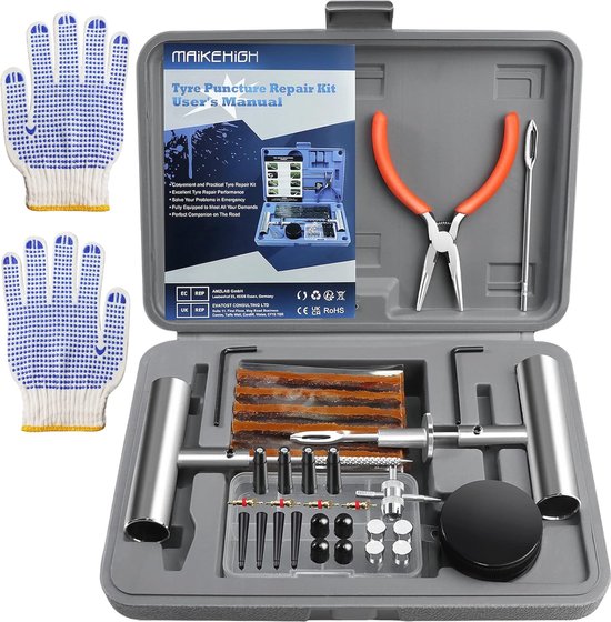 Professionele Banden Reparatie Kit - Heavy Duty Tubeless Punctuur ...