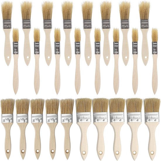 Uitgebreide Set van 26 Platte Kwasten voor Diverse Schilderprojecten | bol