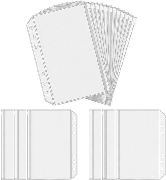 Map - 18 Stuks - A5 Ritszakjes - PVC - Waterdicht - Mappen Binders Voor ...