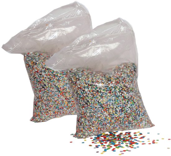 Mega zak confetti multikleuren ca. 25 kg | bol