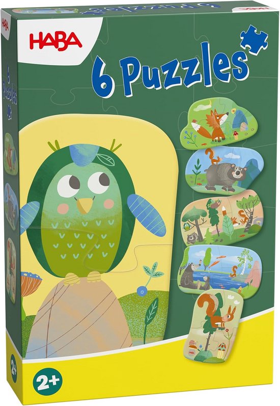 Houten Puzzels Bosdieren - 6 Stuks Vanaf 2 Jaar | Leerspel voor Peuters ...