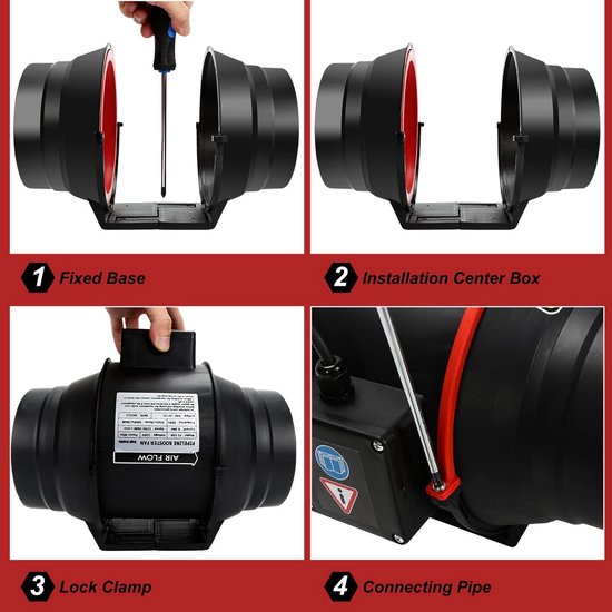 Rookafzuiging Buisventilator 100mm met Afstandsbediening - 2 ...
