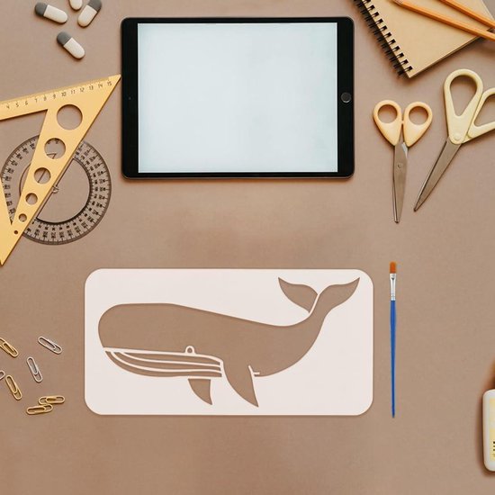 Sjablonen zeedieren decoratie sjablonen - Oceaan thema - Walvis patroon ...