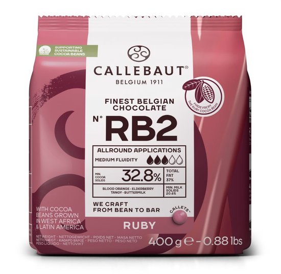 Callebaut Chocolade Callets - Ruby - 400g - Belgische Chocolade | bol
