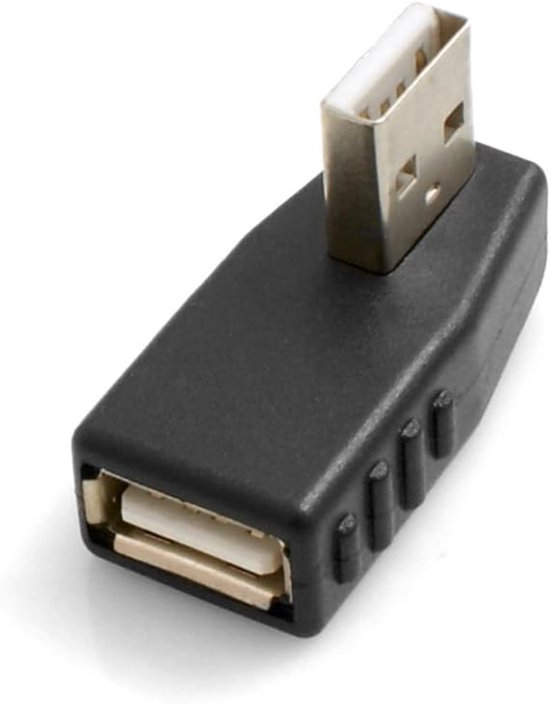 USB Hoek Adapter - Verloopstekker - Ruimtebesparend Aansluiten - 90 ...