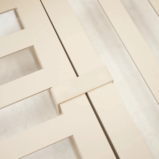 Vita Grosso 4-zits bank + hocker beige | bol