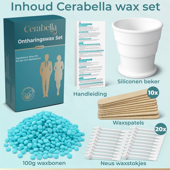 Cerabella Neuswax Set - Neushaar verwijderen - Tot 10 behandelingen ...