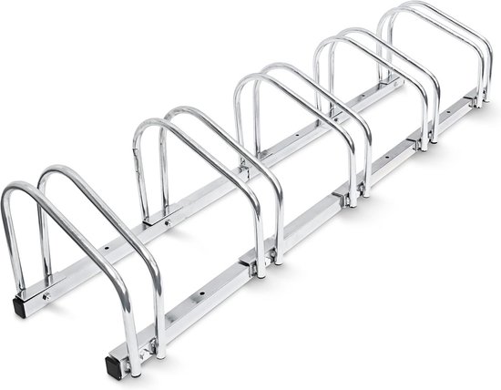Set van 3 Fietsenrekken voor 5 Fietsen, Bodem- en Wandmontage | bol