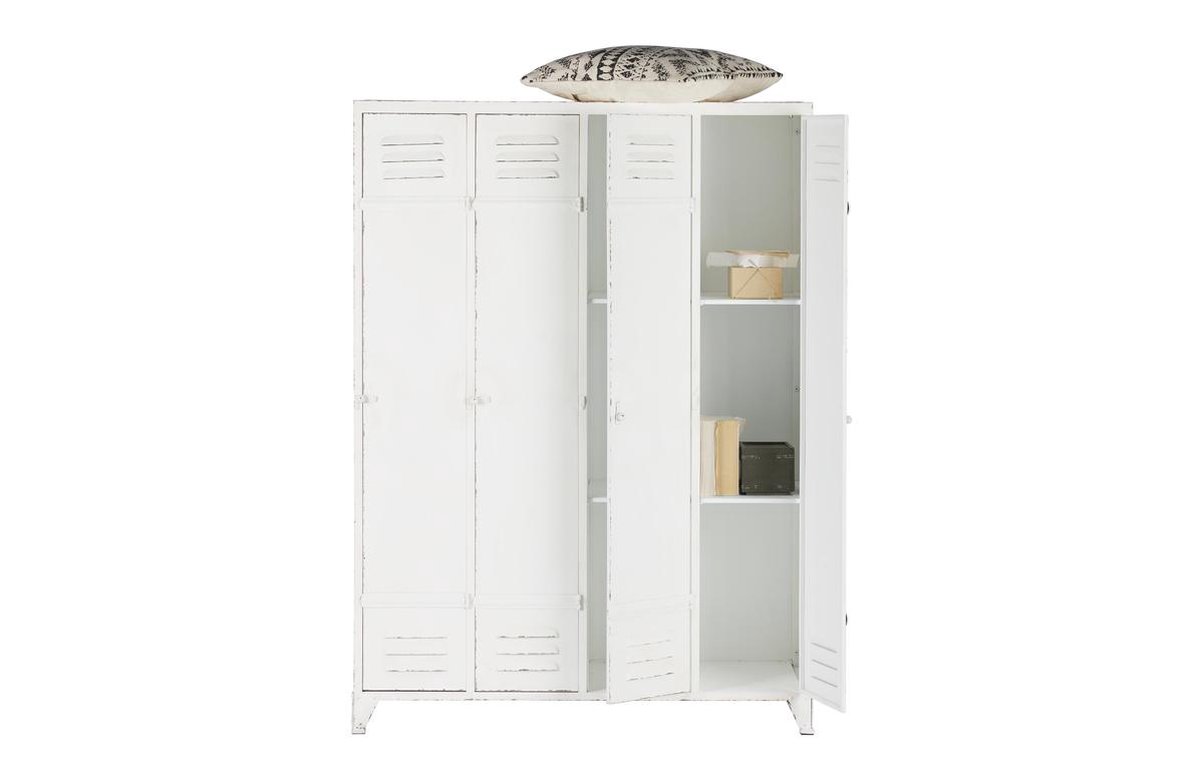 bol.com | DISCOVER LOCKERKAST METAAL WIT