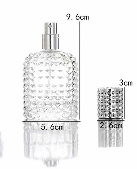 Parfumflessen - Mini parfumflesjes - 50ml - Glas - Parfum Flesje ...
