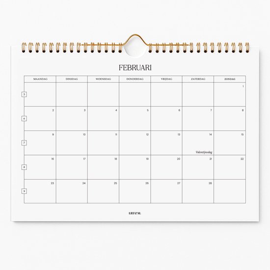 Liefz Maandkalender 2026 - Maandplanner A4 - Luxe uitstraling | bol