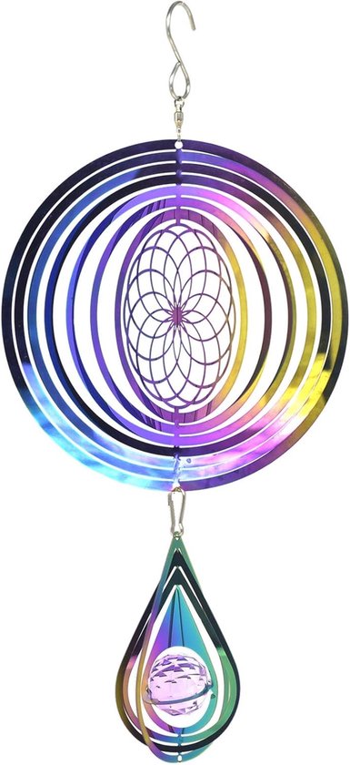 Windspinner - Windgong - Windvanger - Tuin Decoratie - Zevenkleurige ...