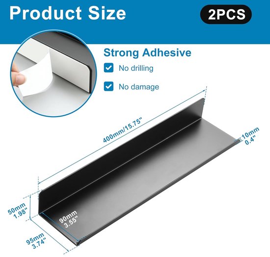 Veilig rek met hoge rand - extra grip - 1 stuk | bol