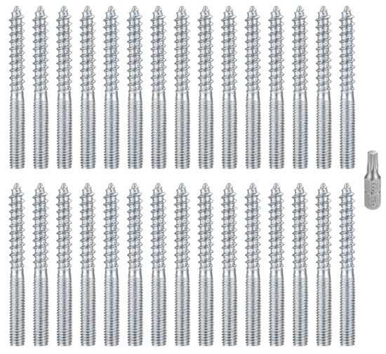 30 Stuks M6 Torx Dubbelzijdige Houtschroeven 60 mm - Houtmontage en ...