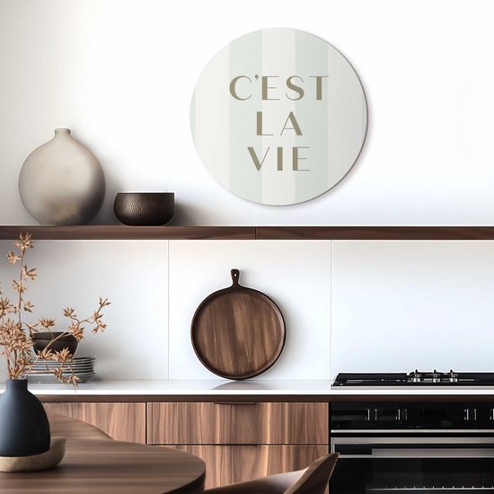Glasschilderij C'est la vie - Ø 50 - Glas - REINDERS | bol