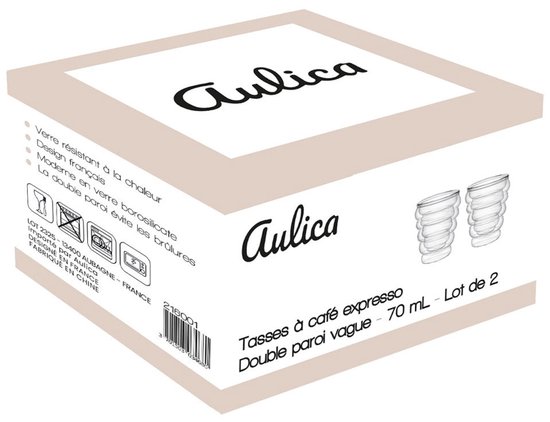 Aulica Espresso Glazen – Set van 4 | Dubbelwandig Glas | 70 ml | Bubble ...
