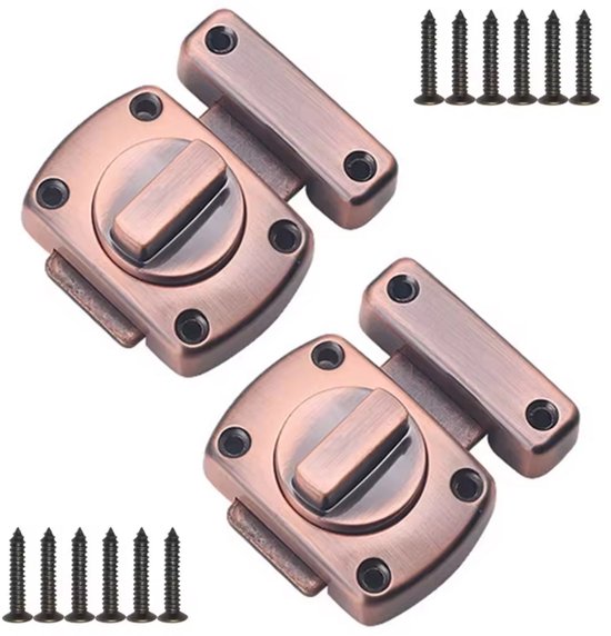 TLVX 2 stuks Sterke Draaislot Rosé incl. Schroeven – Deur Beveiligen ...