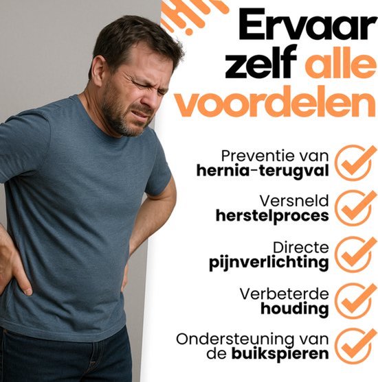 Navelbreukband met drukpelotte l/xldames & heren - grijs ...