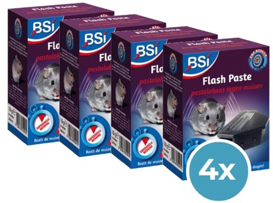 BSI Flash Paste 10 gr met muizenlokdoos 4-pack | bol