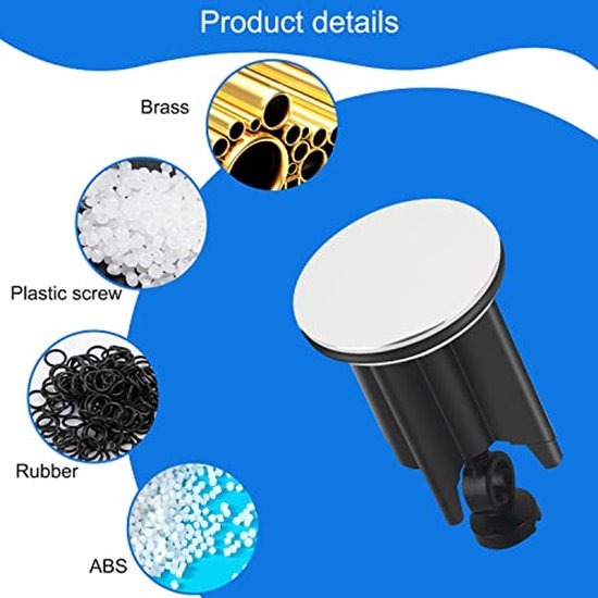 Washbasin Stopper, 2 Pieces Sink Drain Stops, Drain Stopper, Bath ...