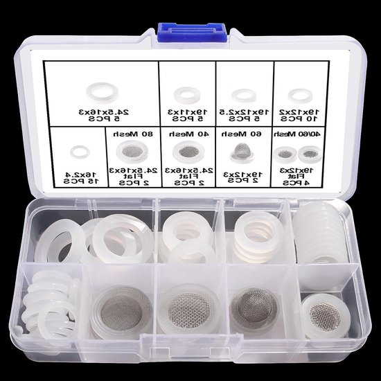Premium Slangringen en Filter Mesh Washer Kit - Siliconen ...