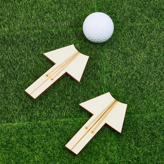 2pcs Golf Ball Put Alignment Marker - 3 Line Golf Putter Tools - Wood ...