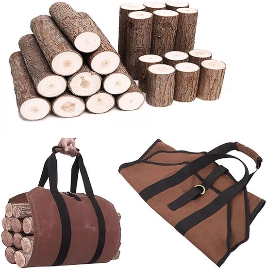 Vitdipy - Houtmand - Brandhoutmand - Haardhout Mand - Opvouwbare vilten ...