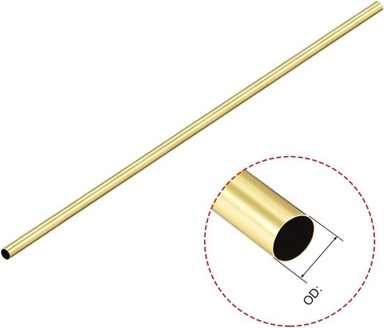 Ronde Messing Buis 200mm Lengte | Koperen Pijp 16mm OD | Naadloze ...