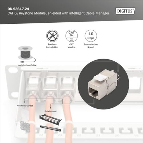 Keystone Module CAT 6A - Perfecte Netwerkverbindingen | bol