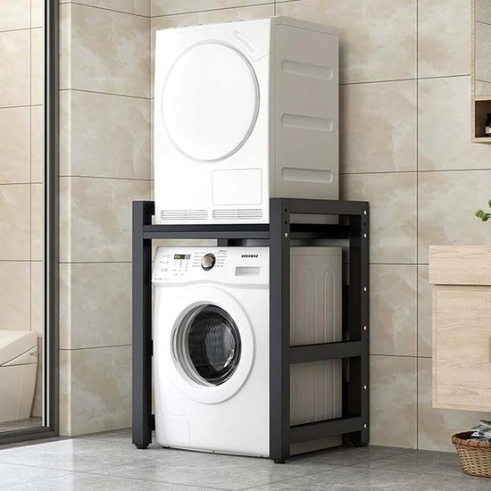 Verstelbare Wasmachine en Droger Kast met Ruimtebesparing - Donkergrijs ...