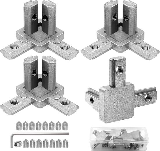 4pcs 3 Way Angle Connectors voor 2020 Series - End Angle Connector - 3D ...