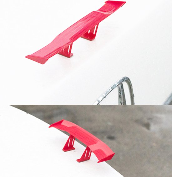 Grappige Mini Auto Spoiler - Rood Carbon Look - Universeel Fun ...