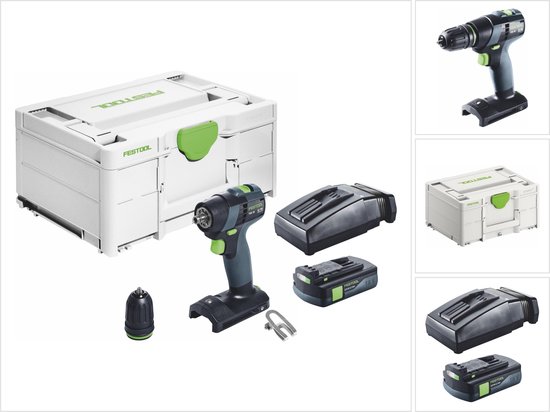 Festool TXS 18-Basic accuboormachine 18 V 40 Nm borstelloos + 1x accu 3 ...
