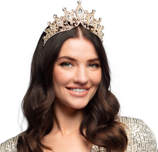Boland - Metalen tiara Royal lady - Één maat - Volwassenen - Vrouwen ...