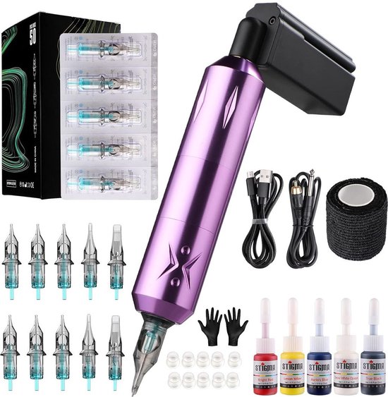 Tattoo Machine met Accessoires - Tattoo Machines Draadloos - Tattoo Set ...