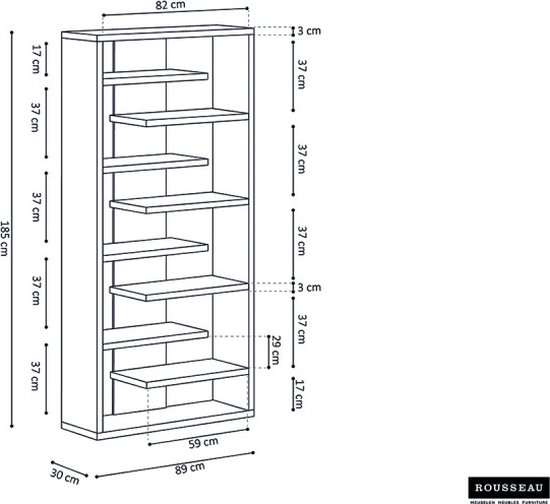 Room divider 'Remi' Sonoma, en spaanderplaat | bol