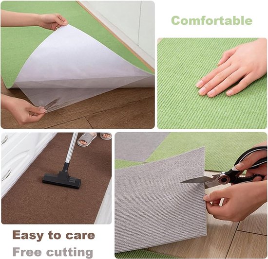 10 stuks zelfklevende vloertapijten, tegels, afpellen en borduurwerk ...