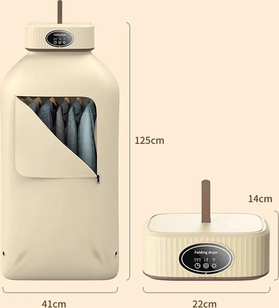 Gevouwen Elektrische Wasdroger Smart Droogrek Hang Ultraviolette Droger ...