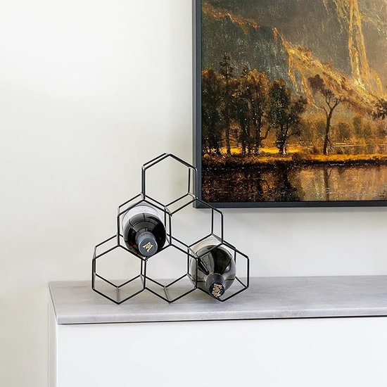 wijnflessen, vrijstaand, flessenrek 19D x 25.5W x 25.5H centimetres | bol