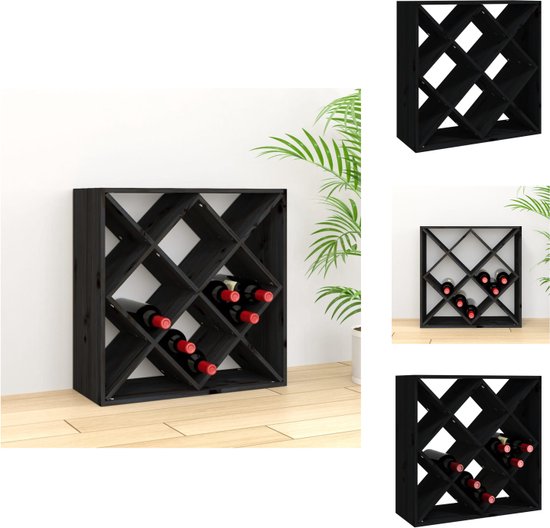 vidaXL Wijnrekken - Houten Wijnrek 62x25x62 cm - Massief grenenhout ...