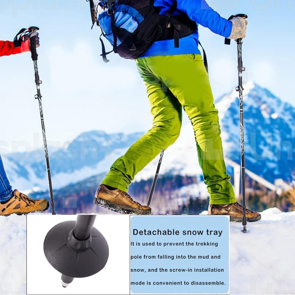 Wandelstokken van aluminium, opvouwbaar, voor heren, Nordic Walking ...