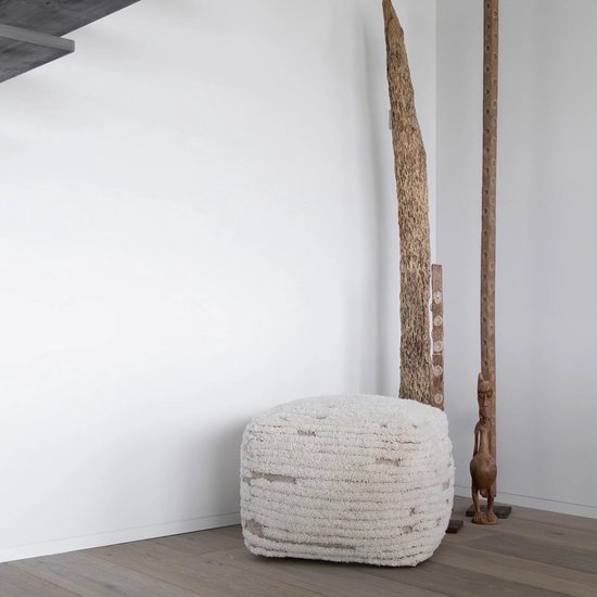 Atmooz - Poef Rub - Wit - Wol | bol