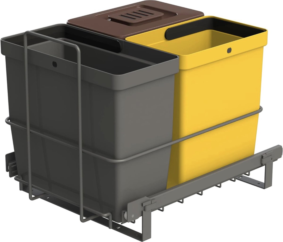poubelle encastrable, coulissante avec 3 poubelles (1 x 11 l, 2 x 8 l ...