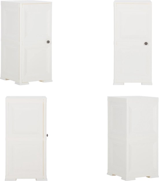 vidaXL Opbergkast hout-look 40x43x85-5 cm kunststof angorawit - Kast ...