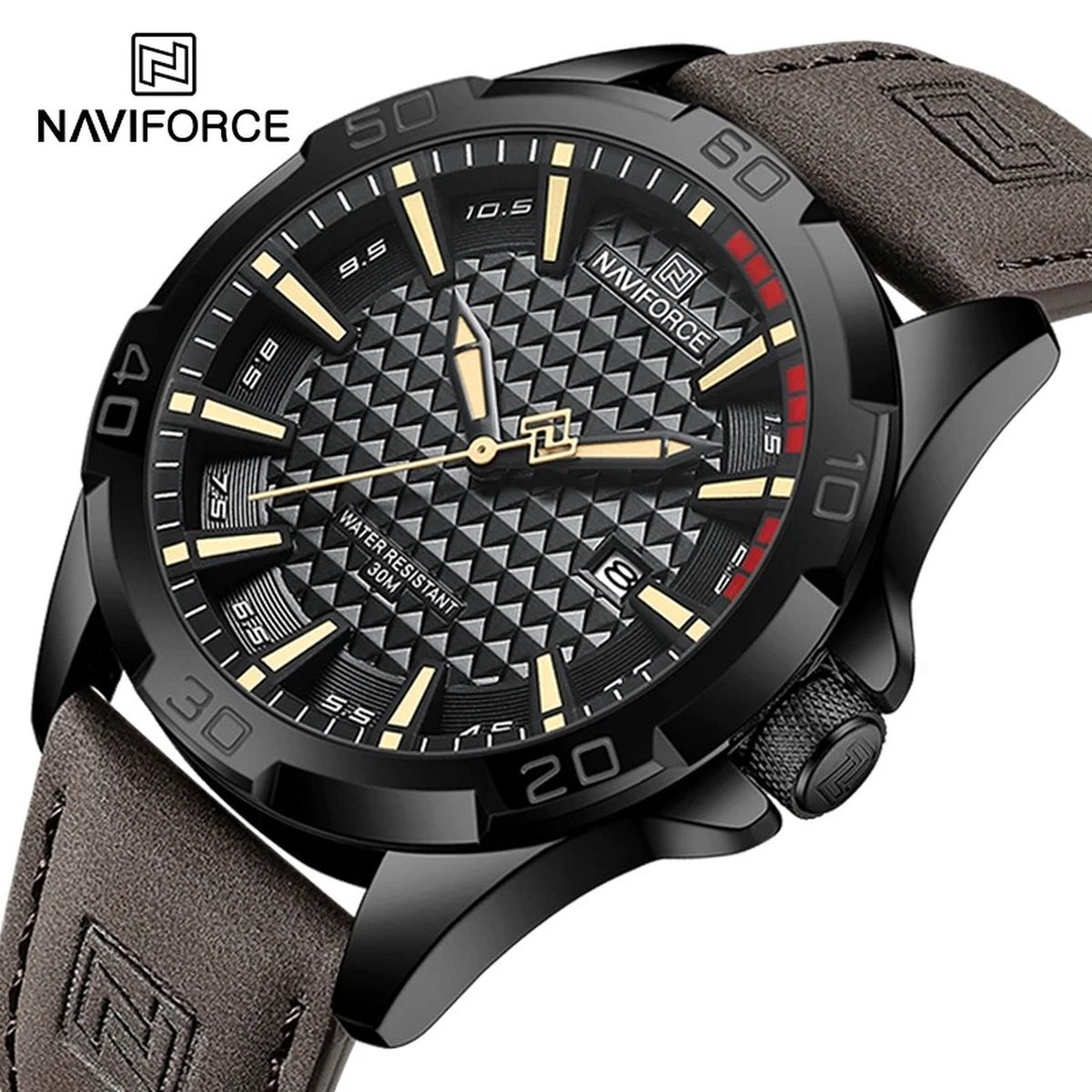 Stone 5 - Naviforce Mannen horloge Casual Sport Militaire Quartz ...